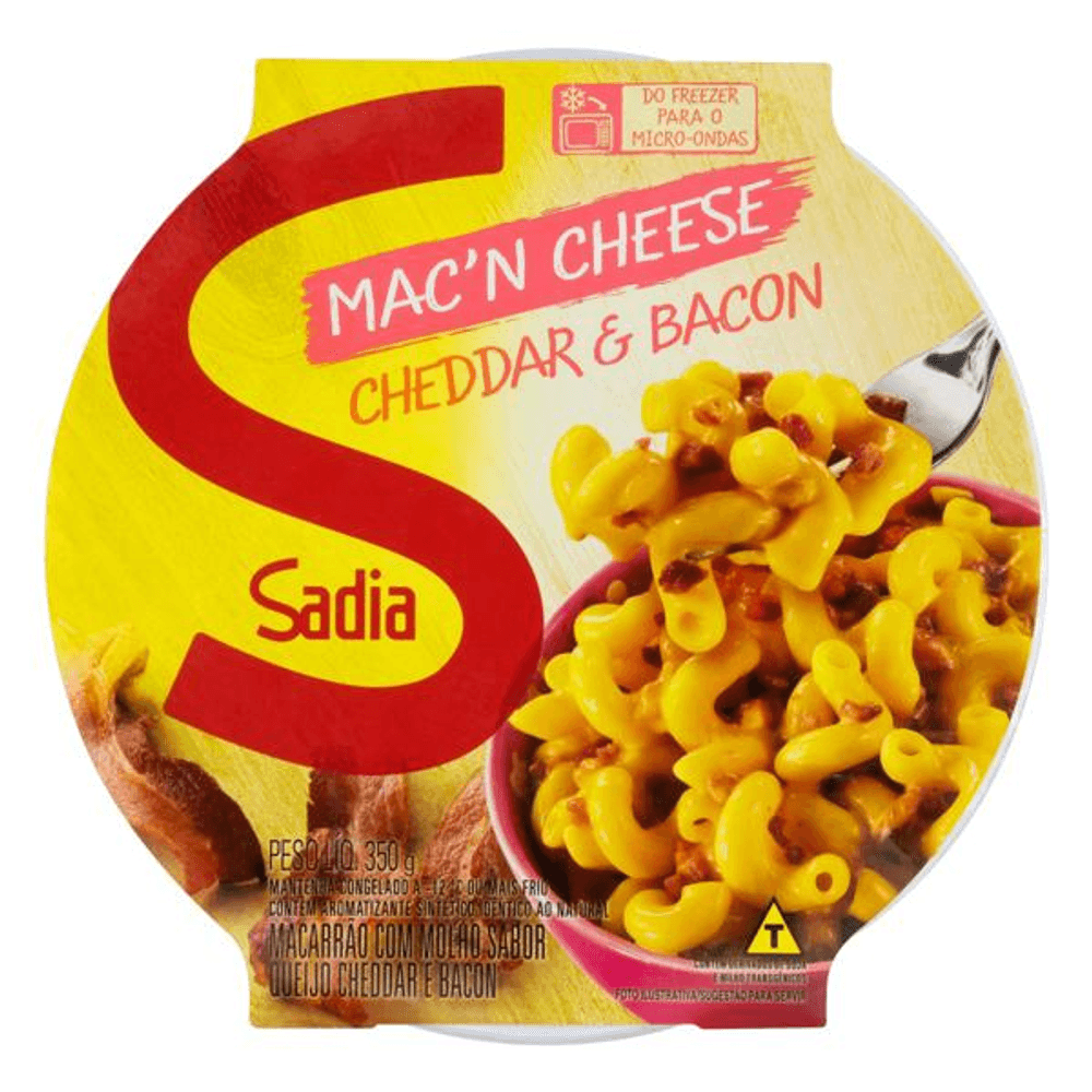MACARRAO MAC'N CHEESE SADIA 350G BACON - cordeiro supermercado