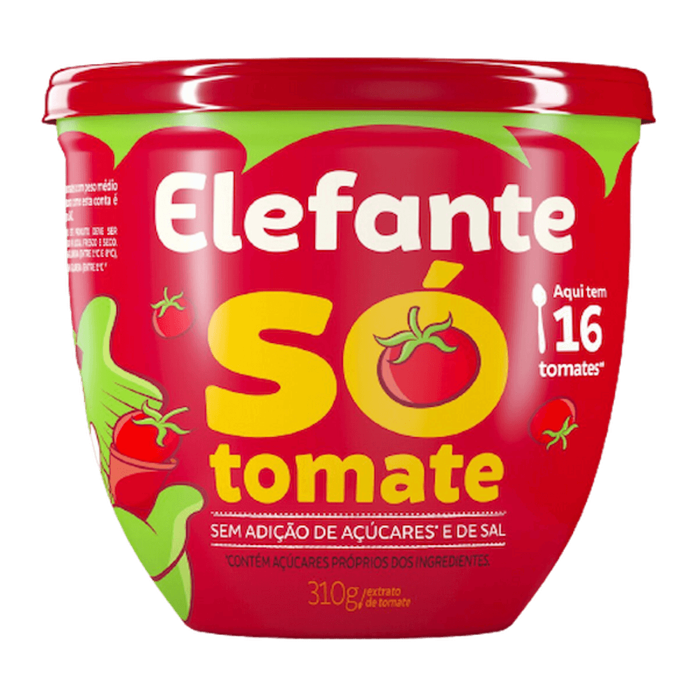 EXTRATO TOMATE ELEFANTE SO TOMATE 310G - cordeiro supermercado